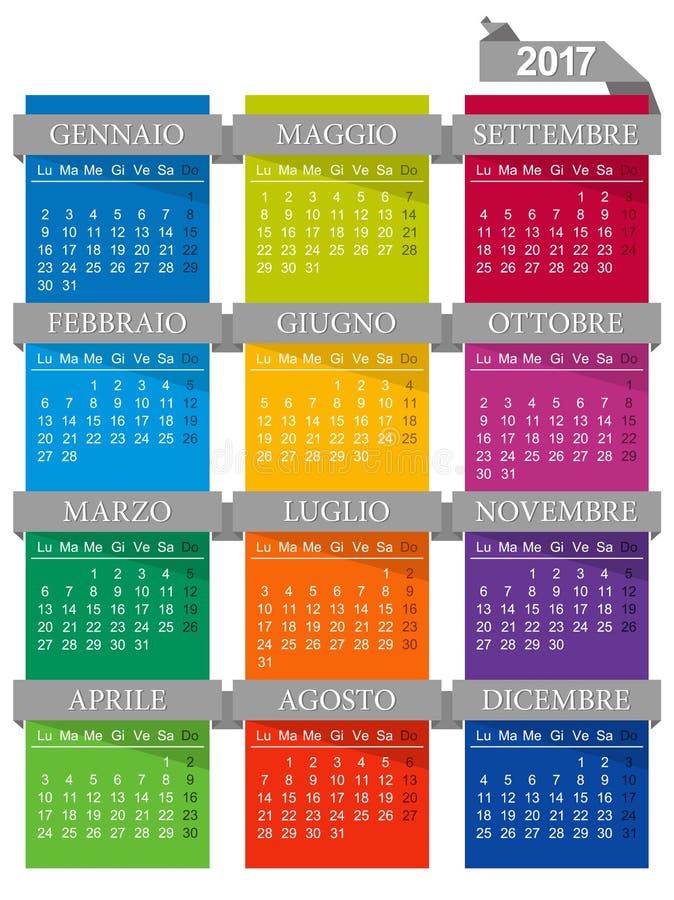 Calendrier 2017 illustration de vecteur. Illustration du avril - 64470027
