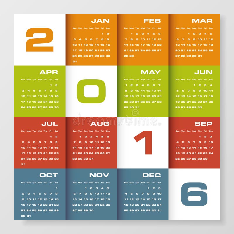 Calendrier De Conception Simple Calibre De Conception De Vecteur De ...