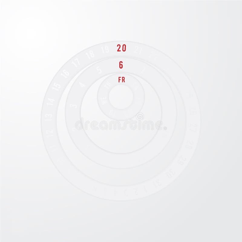Calendrier De Papier D'universel De Cercle Illustration de Vecteur ...