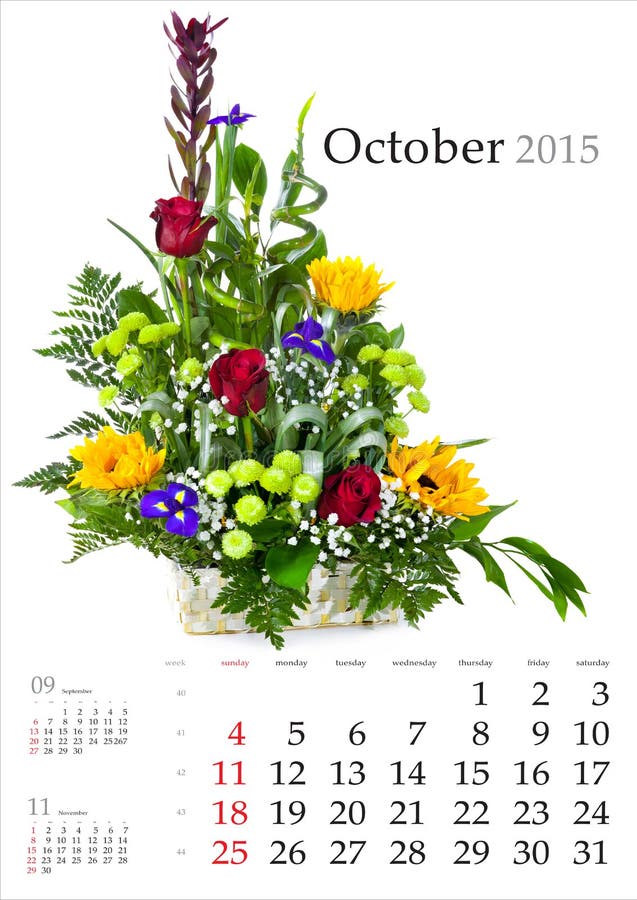 Calendrier 2015 octobre image stock. Image du notepaper - 46083455