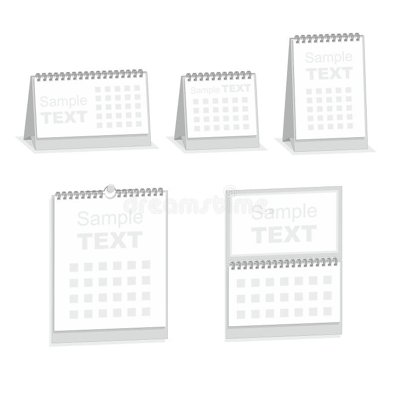 Calendrier Vide D'isolement Sur Le Blanc Illustration de Vecteur ...