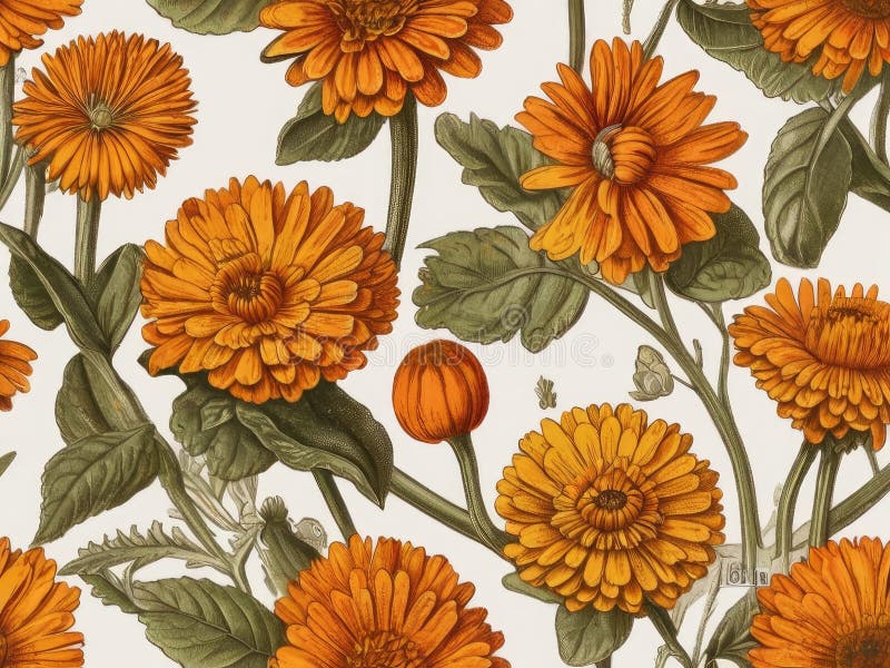 Calendula (Calendula Officinalis) Stock Photo - Image of yellow ...