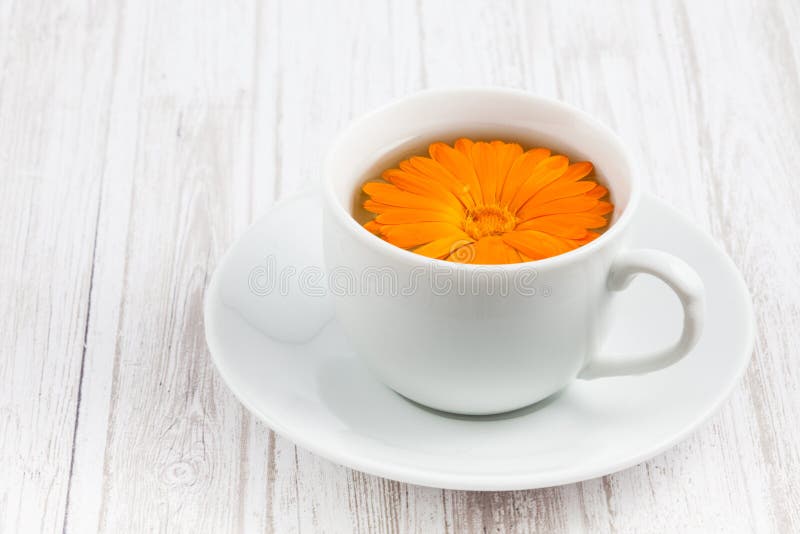 Calendula Officinalis Flower Infusion Stock Photo - Image of ...