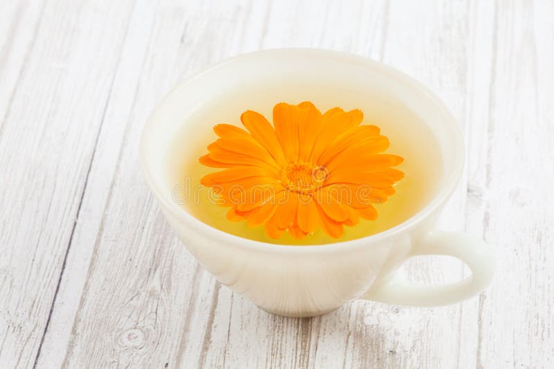 Calendula Officinalis Flower Infusion Stock Image - Image of homeopathy ...