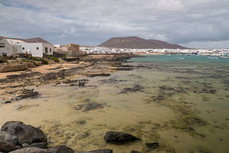 Caleta Del Sebo, La Graciosa, Islas Canarias Imagen de archivo - Imagen ...