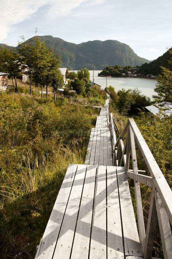 Caleta Tortel - Chile stock image. Image of chile, peaceful - 91299333