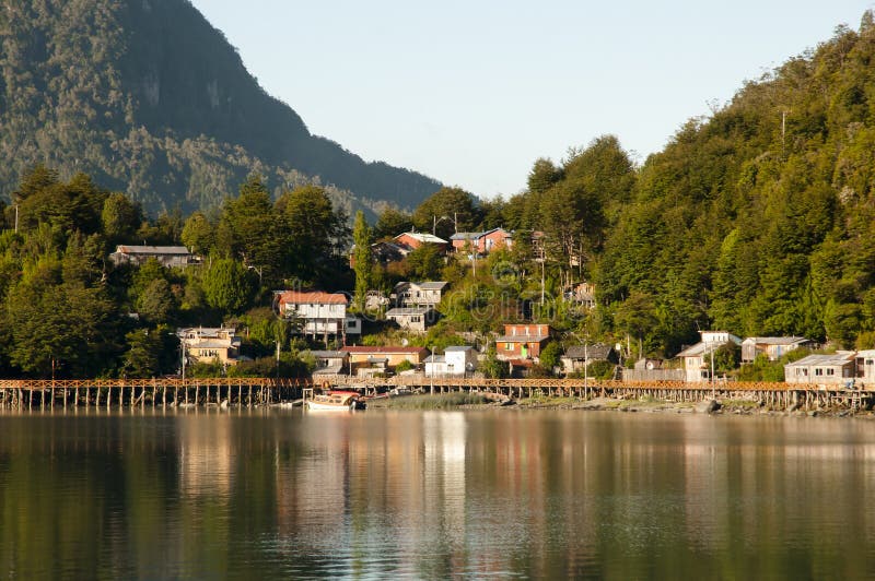 Caleta Tortel - Chile stock image. Image of caleta, remote - 91299553