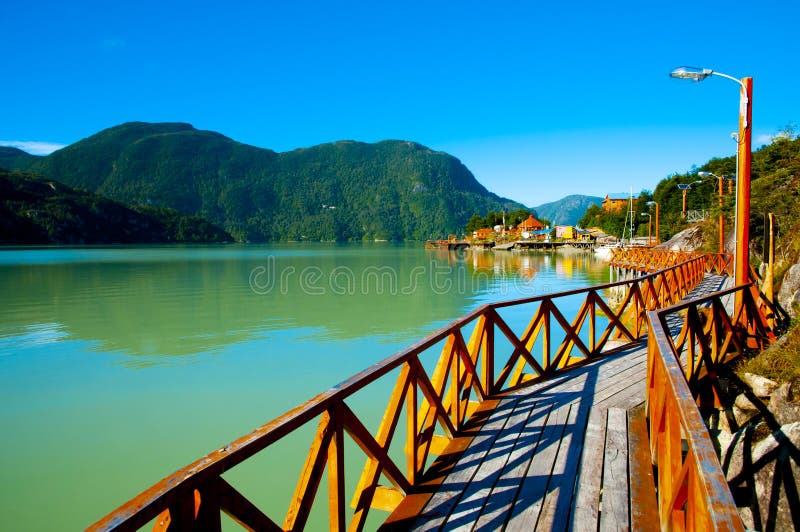 Caleta Tortel stock photo. Image of calm, chile, walkway - 163448462
