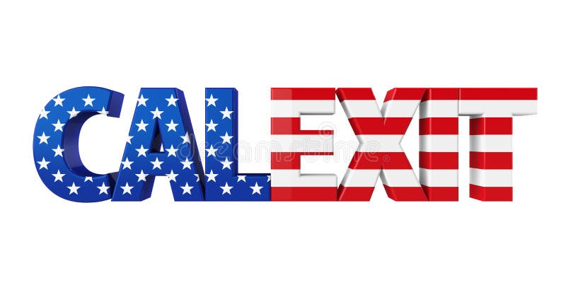 Calexit California Exit Concept Isolated Stock Illustration ...