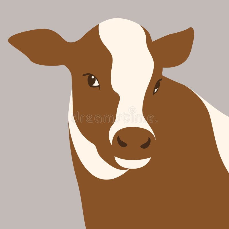Cow Face Portrait Front View Stock Illustrations – 42 Cow Face Portrait ...