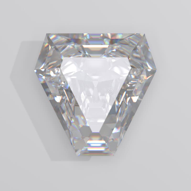 Calf cut diamond top view stock image. Image of facet - 320062801