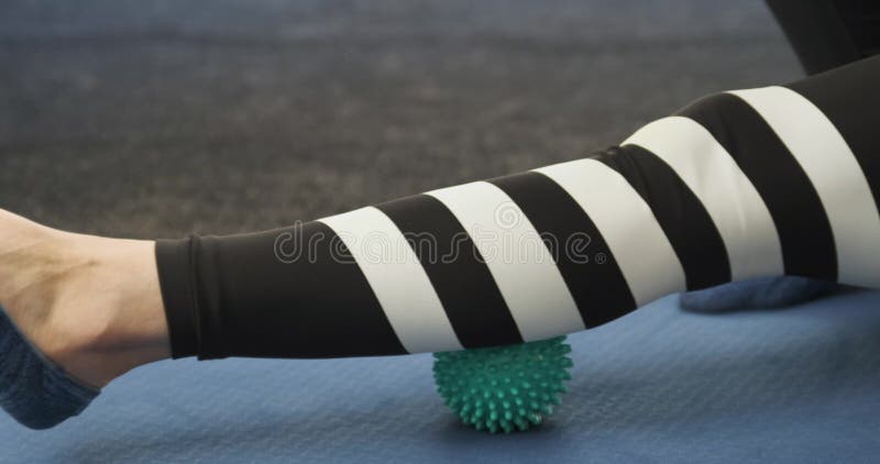Calf Fascia Massage With Ball For Mfr Roller To Roll Out Calf Muscles