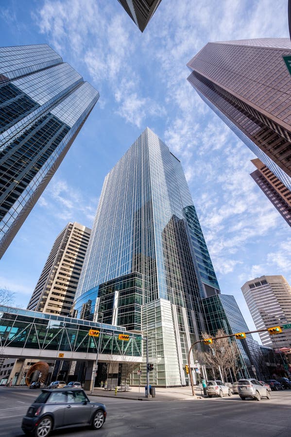Office Towers in Downtown Calgary Editorial Photography - Image of tall ...