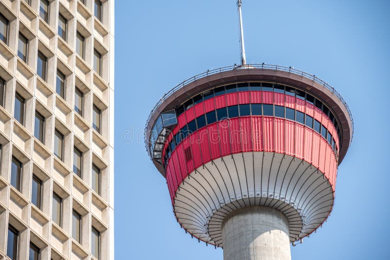 View of the Landmark Calgary Tower Editorial Photography - Image of ...