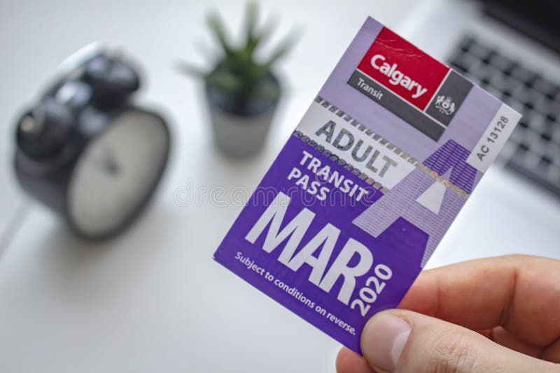 A Adult Transit Pass for the Month of March of 2020 Editorial Stock ...