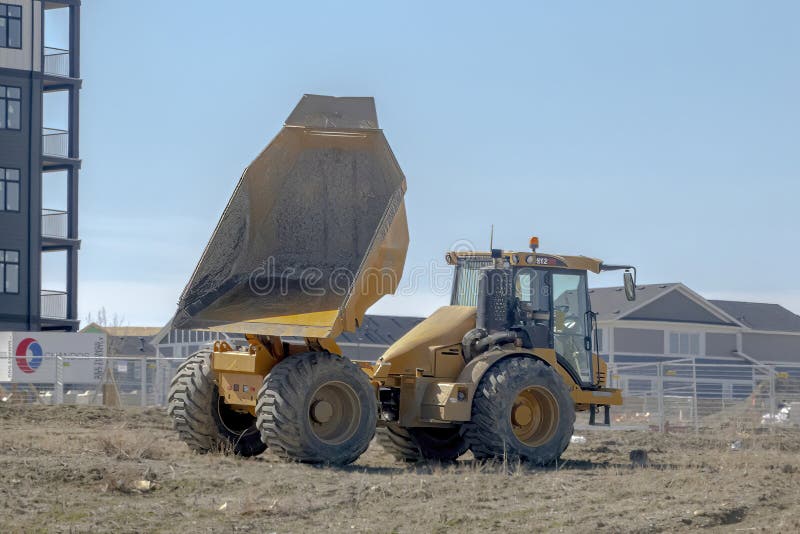 A Compact Dump Truck at a Construction Site Editorial Image - Image of ...