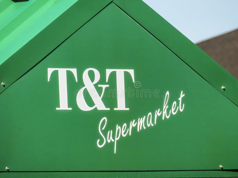 A Front View of a T and T Supermarket Store Sign Editorial Stock Photo ...