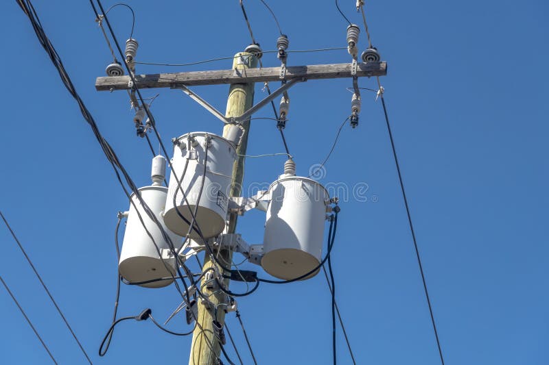 Overhead transformer bank stock image. Image of overhead - 685823