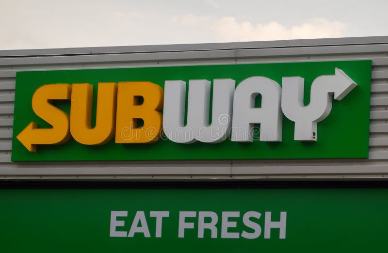 A Subway Restaurant Sign with the Legend: Eat Fresh Editorial Photo ...