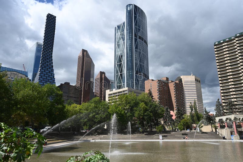 Calgary, Alberta, Canada - August 10, 2023: the Downtown of Calgary ...
