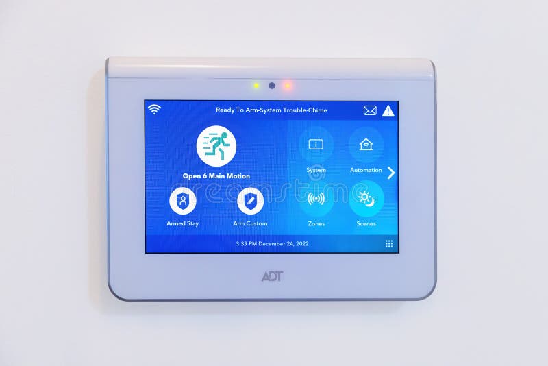 An ADT Home Security Touchscreen Panel. a Command Center for a Smart ...