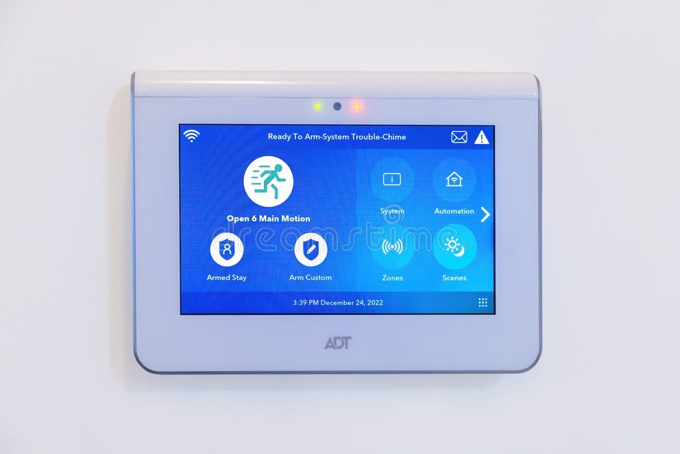 An ADT Home Security Touchscreen Panel. a Command Center for a Smart ...
