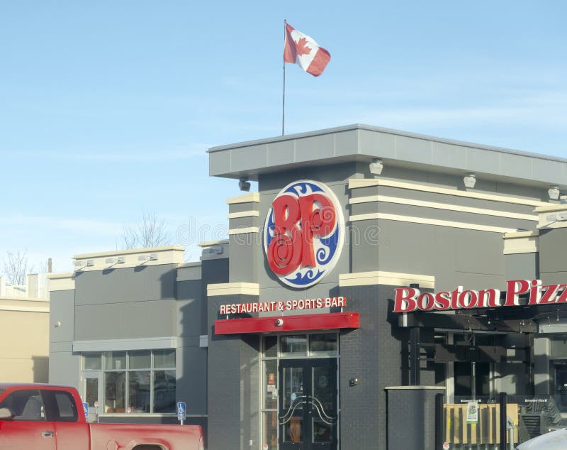 A Horizontal View Boston Pizza Restaurant Location Editorial Stock ...