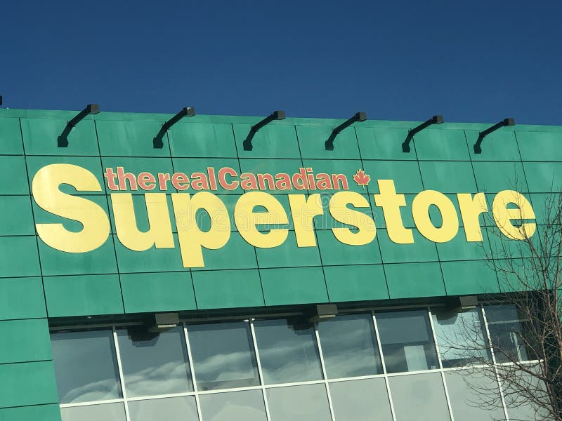 The Real Canadian Superstore Building with Blue Sky. Editorial ...