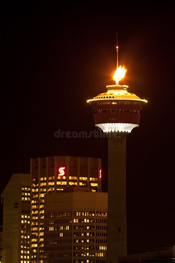 CALGARY, ALBERTA, CANADA -JANUARY 18, 2010: the Iconic Calgary Tower in ...
