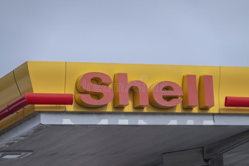 A Close Up To a Shell Logo at a Gas Station Editorial Stock Image ...