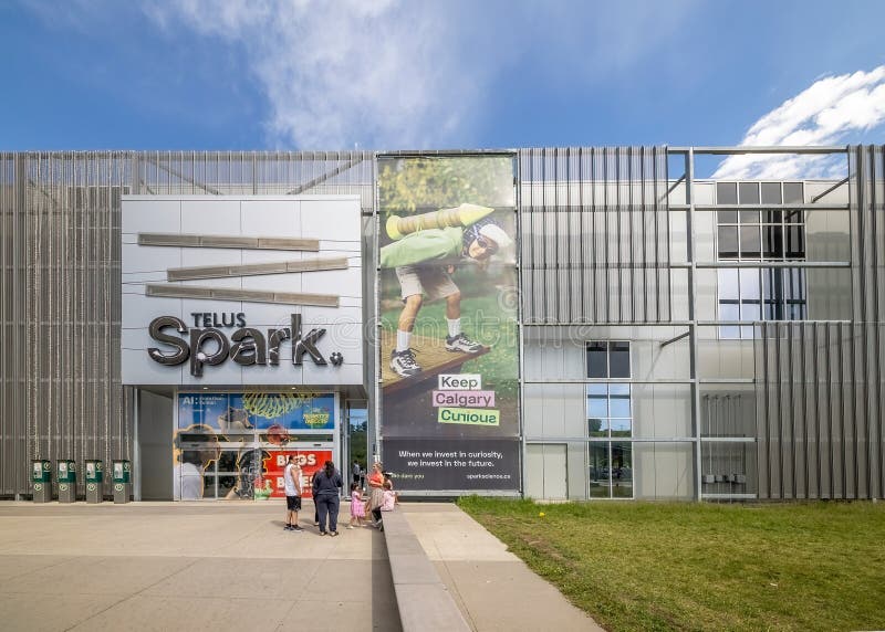 Main Entrance of the TELUS Spark Science Centre, a Science Museum with ...