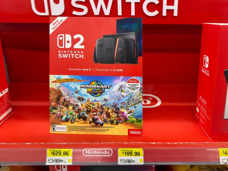 A Retail Display Features the New Nintendo Switch 2 Console and the ...