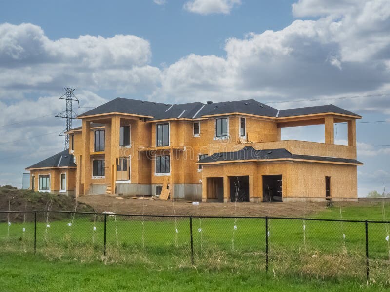 A Big Under Construction House Building in the Countryside Editorial ...