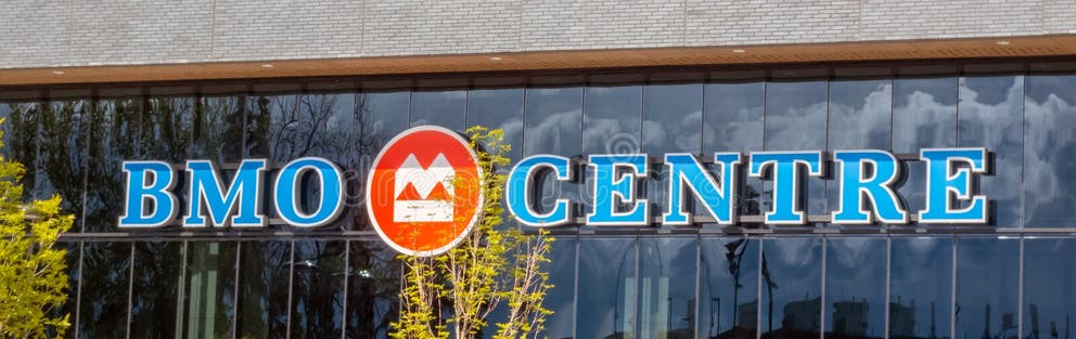 A BMO Centre Sign editorial photo. Image of canada, commercial - 320272376