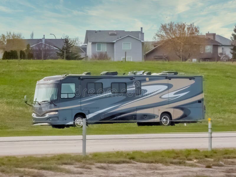 A Bunk Bed RV Camper Trailer on the Road Editorial Photography - Image ...