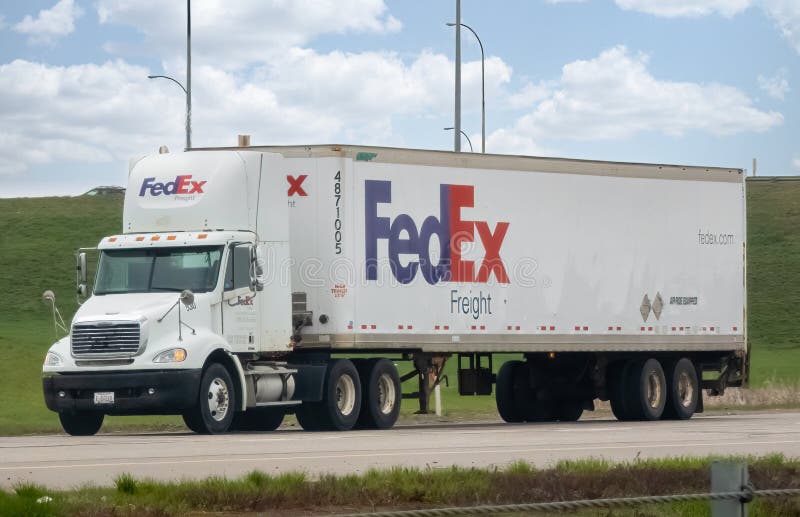 A Fedex Freight Semi Truck Cargo on the Road Editorial Photography ...