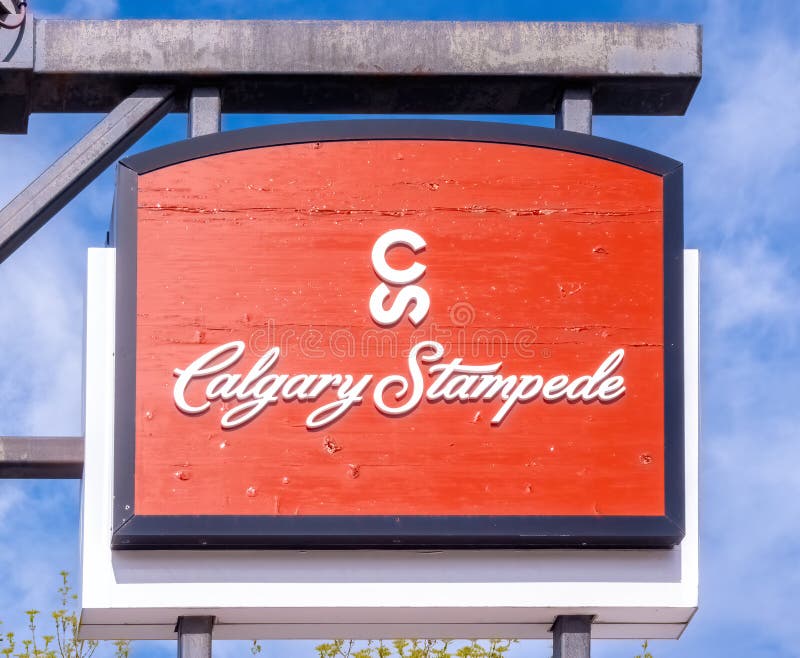 A Calgary Stampede Wooden Sign Editorial Image - Image of summer ...