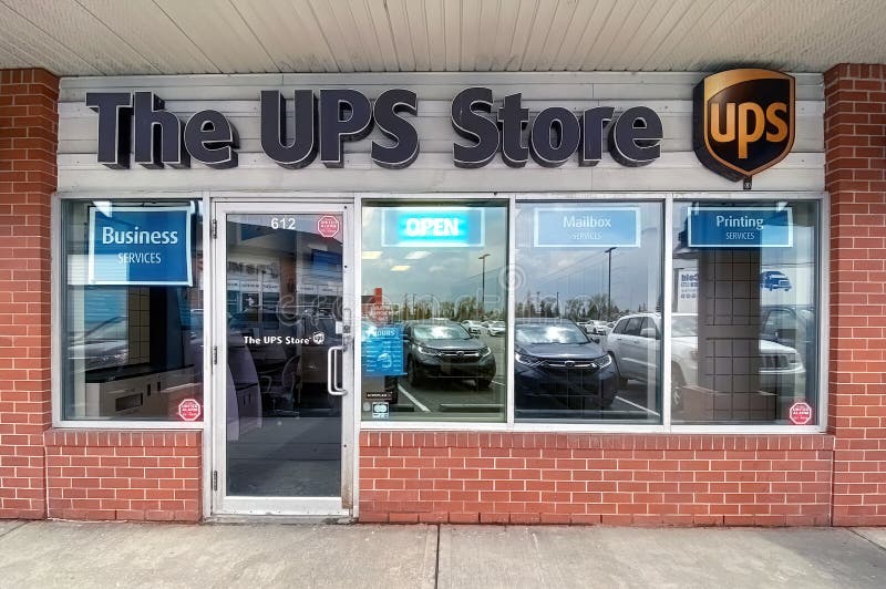 The UPS Store Main Entrance Editorial Stock Image - Image of parcel ...