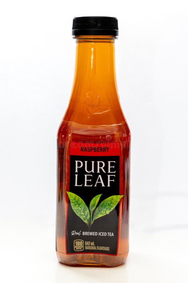 A Bottle of Raspberry Pure Leaf Iced Tea 547mL on a White Background ...