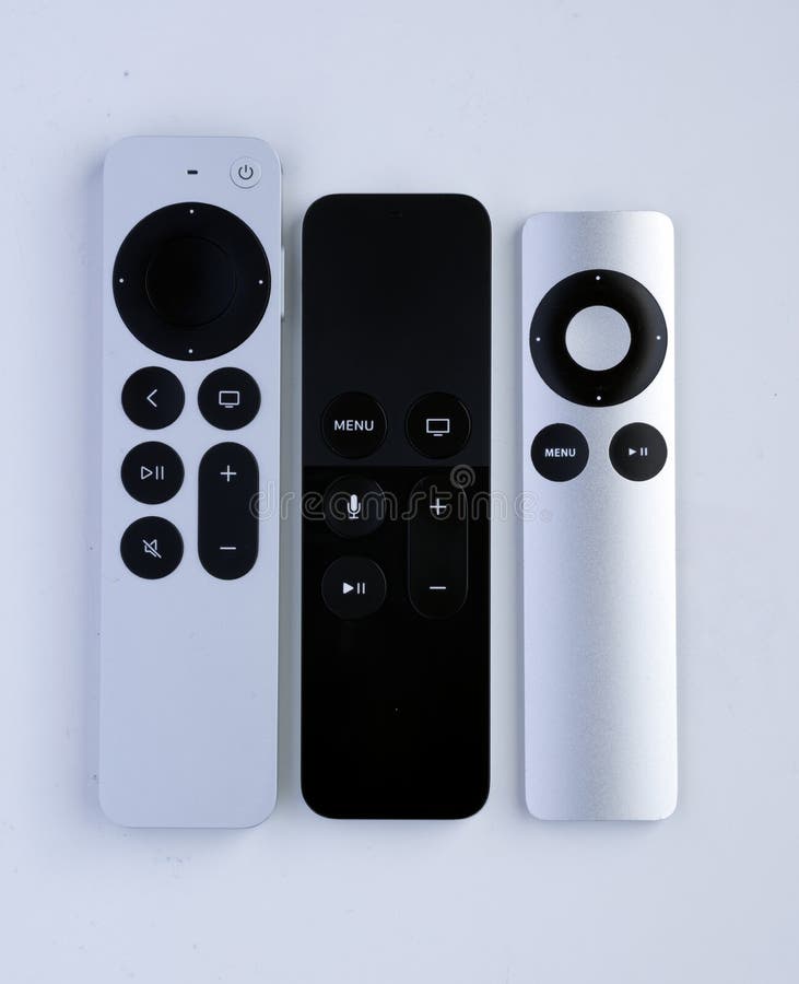 Different Types of Apple Tv Control Remotes Editorial Stock Image ...