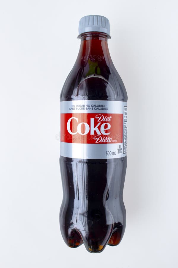 A Flat Lay of a Diet Coke on White Background Editorial Image - Image ...