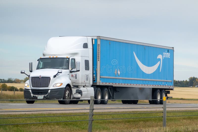 An Amazon Prime Semi Truck on the Road Editorial Stock Photo - Image of ...