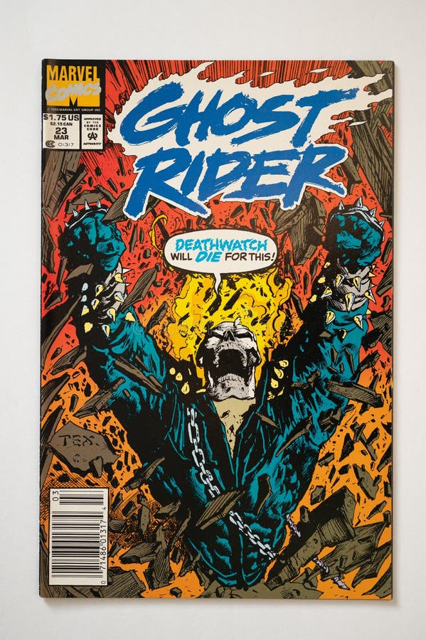 Marvel Comics Ghost Rider Comic Editorial Stock Image - Image of covers ...