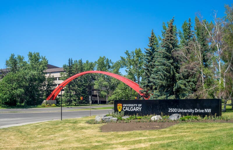 Entrance Sign and Arch at the University of Calgary Editorial Stock ...