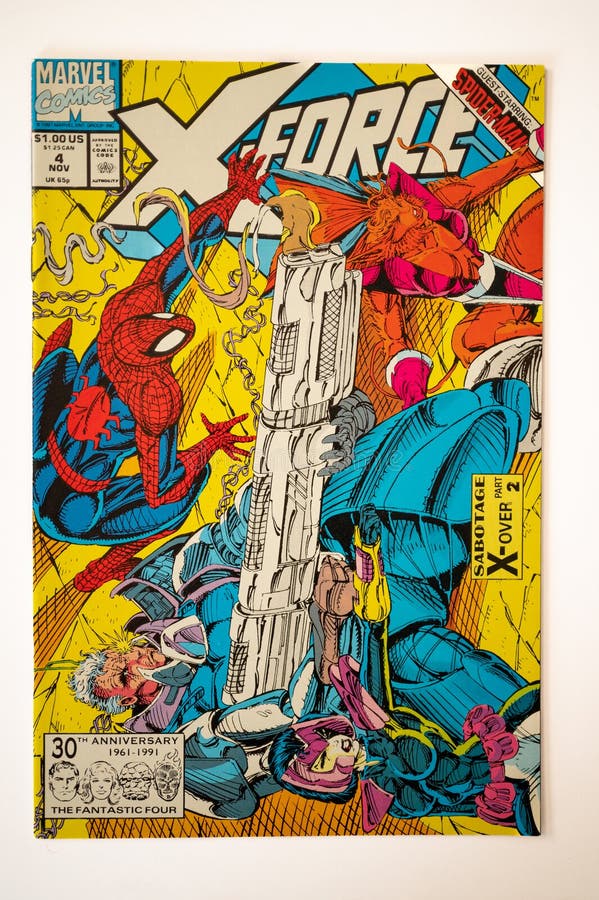 Covers of Vintage Marvel X-Force Comics Editorial Stock Photo ...