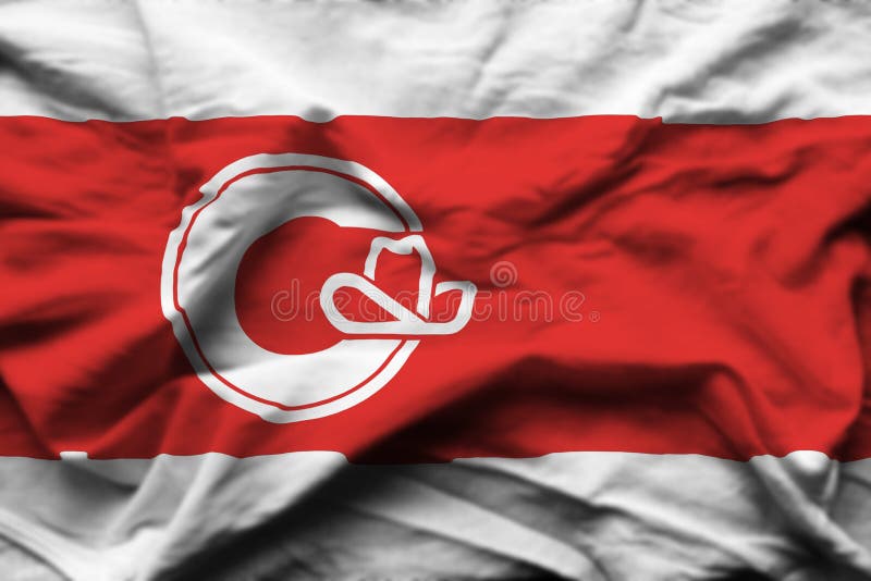 Calgary Alberta Realistic Flag Illustration. Stock Illustration ...