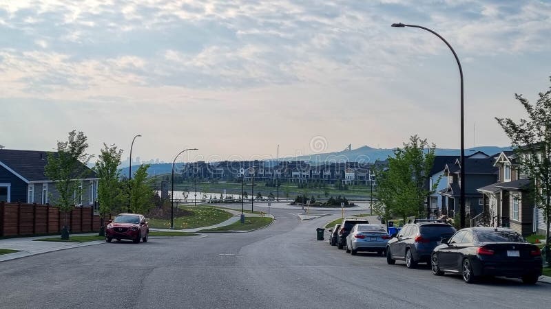 Calgary, AUG 07: Exterior View of a Beautiful Two Stories House on AUG ...