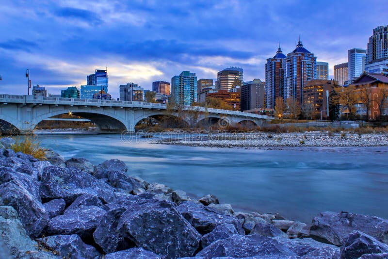 Calgary City Scenery in the Early Morning Stock Image - Image of ...