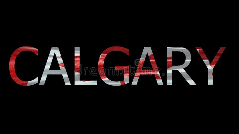 Calgary Name on Transparent Background. Waving Flag Stock Video - Video ...