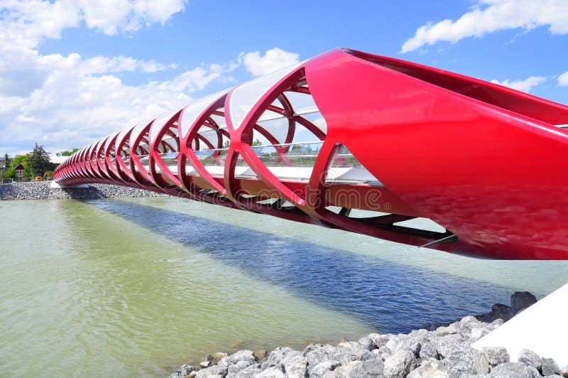 Calgary s Peace Bridge editorial stock image. Image of landmark - 25582784